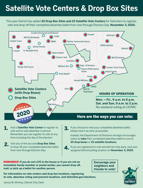 Make A Plan To Vote On Or Before November 3 | Detroitisit